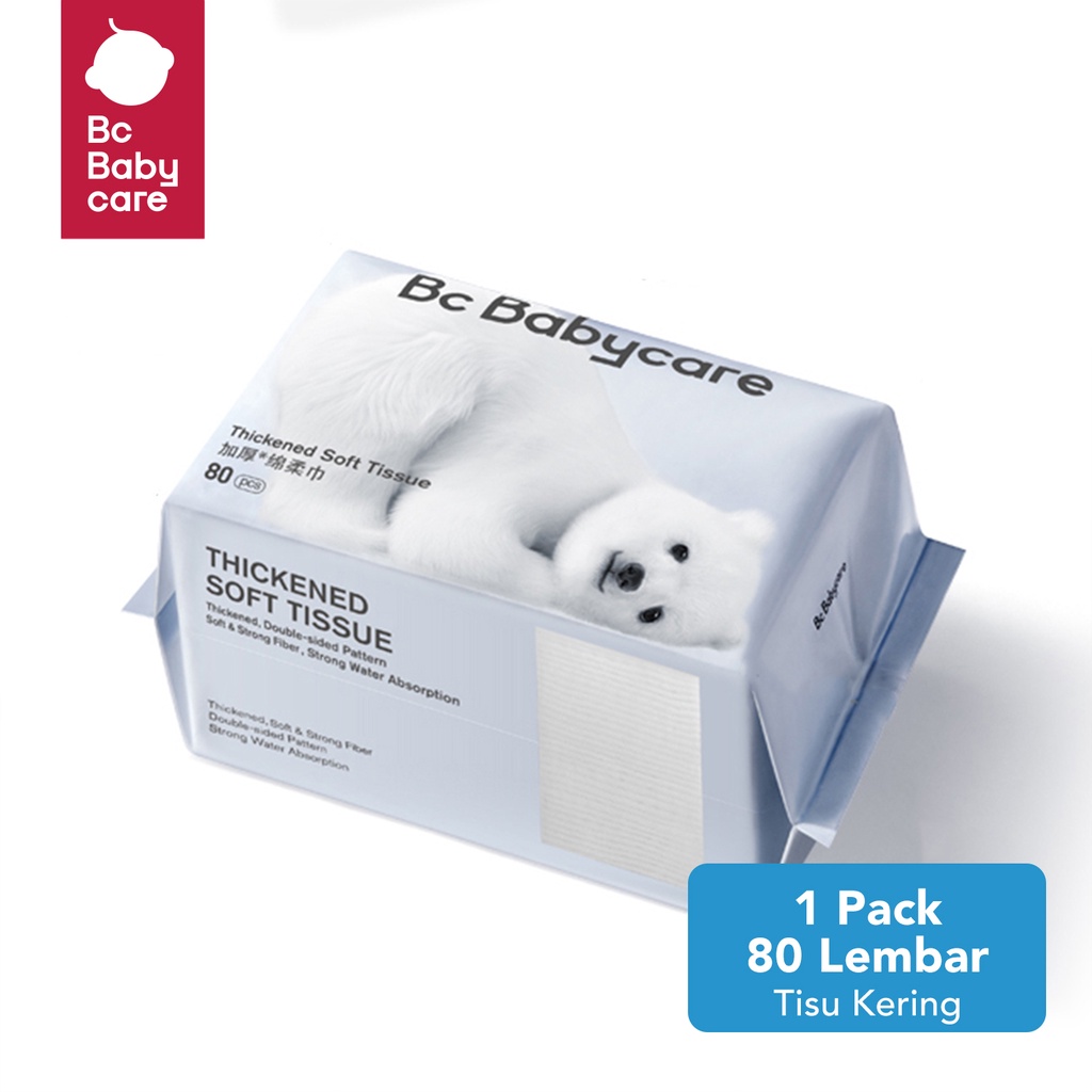 Jual Sakumini X BC Babycare Tisu Kering Bayi Facial Tissue Wipes Hand Mouth 80Pcs | Shopee Indonesia