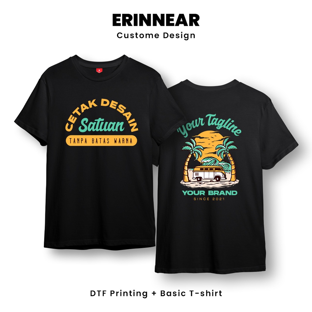 Jual Sablon Kaos Satuan Custom Desain Print DTF Gambar | Shopee Indonesia