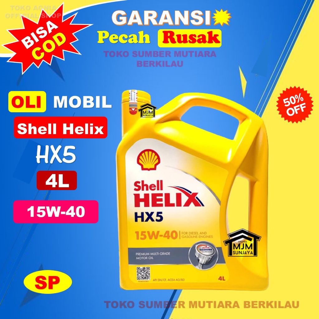 Jual Oli Mobil Shell Helix Hx5 4 Liter 15W-40 Hx6 Hx7 4L Murah | Shopee ...