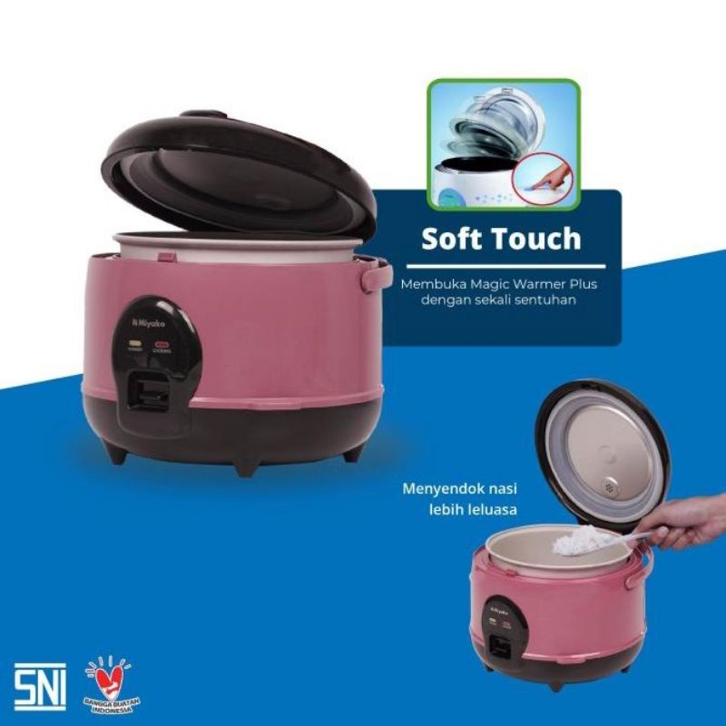 Jual rice cooker 1.2 liter Miyako MCM-512 C SBC panci nanoal / magic ...