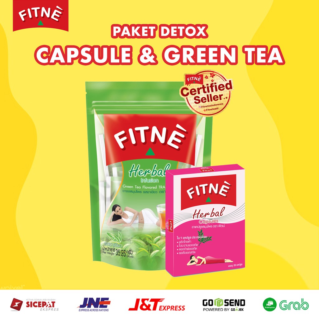 Jual FITNE GREEN TEA + FITNE HERBAL CAPSULES ( PAKET DETOX ) | Shopee ...