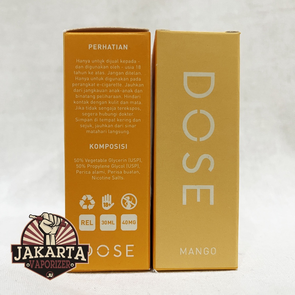 Jual DOSE MANGO SALT NICOTINE by HEX 30ML 40MG Liquid Salt Nic Vapor ...