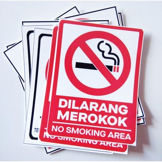 Jual Stiker Dekorasi Tempel Dinding Tanda Informasi Peringatan Larangan ...