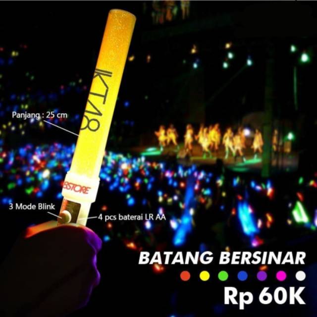 Jual Light stick / batang bersinar warna kuning. JKT48. Murah | Shopee ...