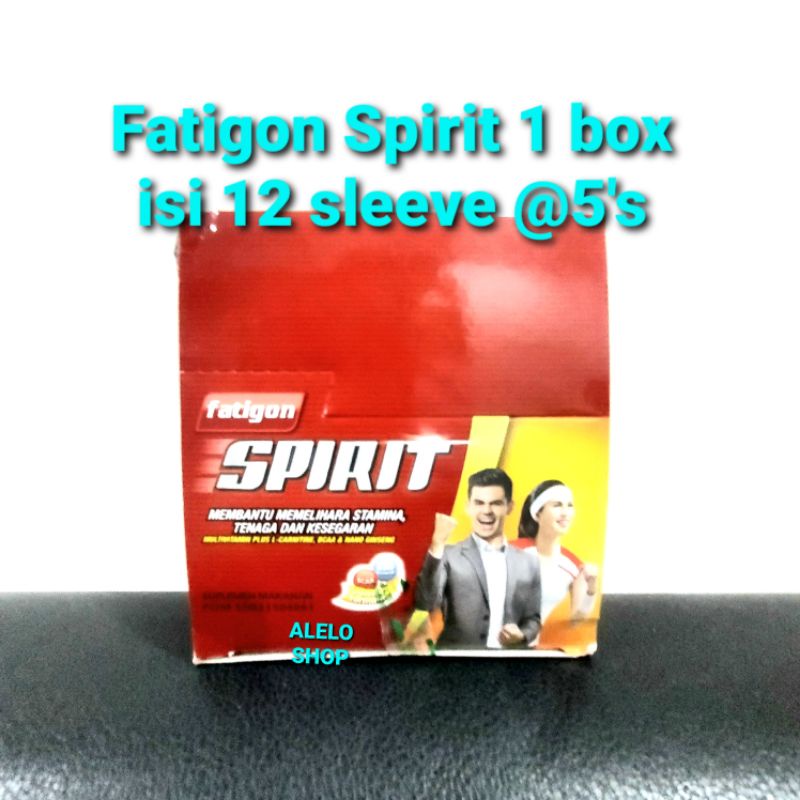 Jual Fatigon spirit box 60 s isi 12 sleeve @ 5 kaplet multivitamin ...
