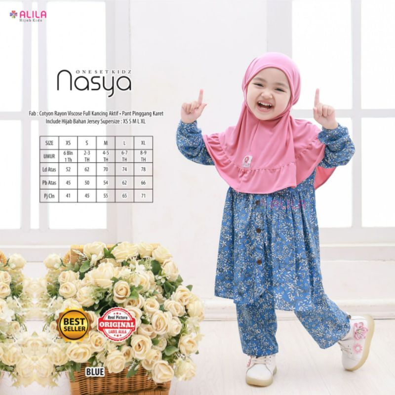 Jual [free hijab] nasya set kids by Alila bahan rayon premium ready ...
