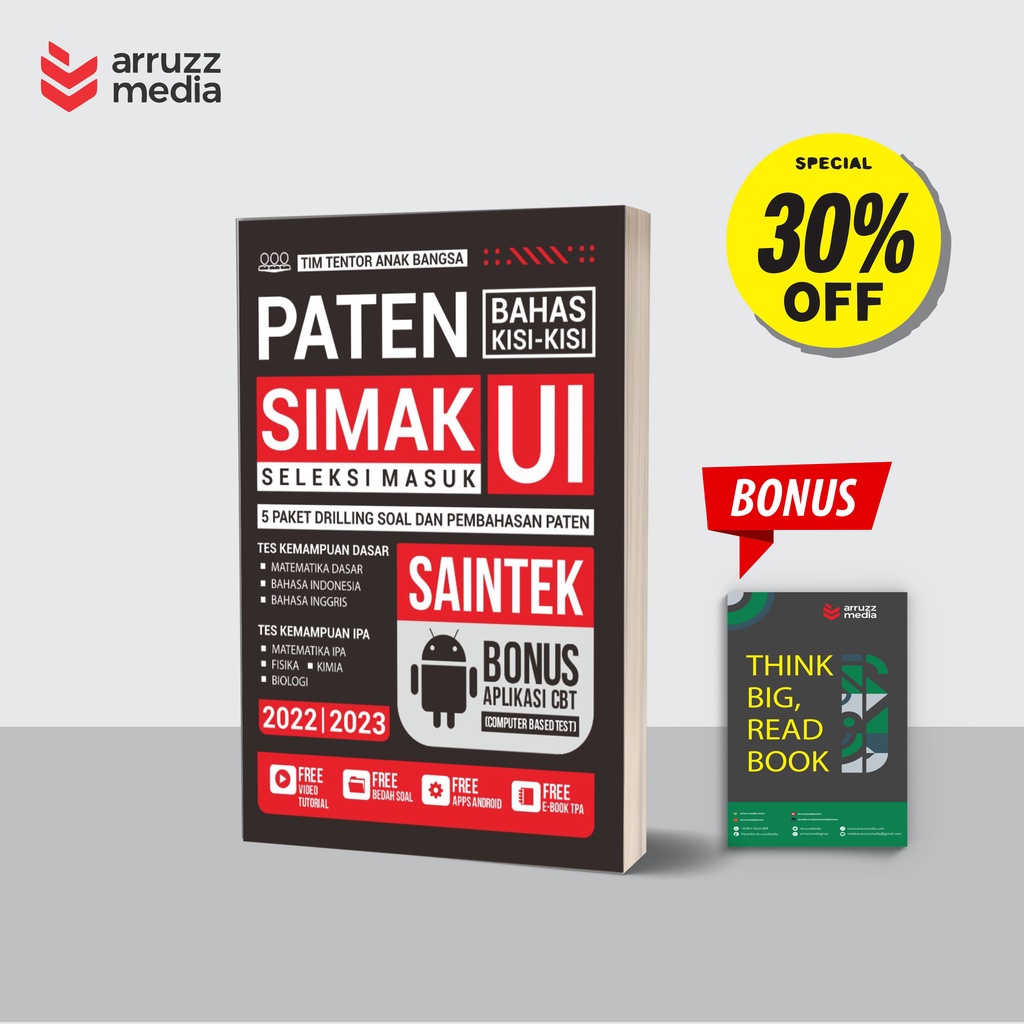 Jual BUKU Seleksi Masuk UI SAINTEK 2022 2023 - SIMAK UI SAINTEK 2022/ ... Jual BUKU Seleksi Masuk UI SAINTEK 2022 2023 - SIMAK UI SAINTEK 2022/ ...