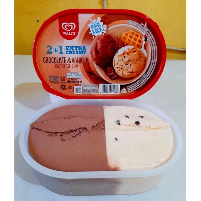 Jual Walls 2in1 chocolate Vanilla 700ml | Shopee Indonesia