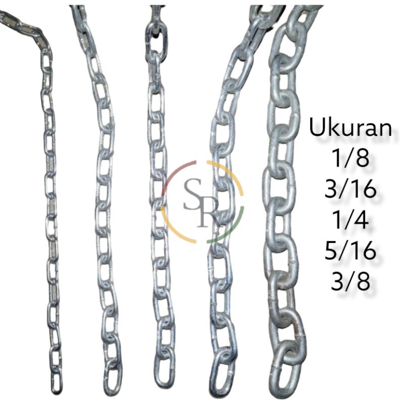 Jual Rantai Kapal / Rantai Motor Pagar / Rantai Galvanis Per Meter ...