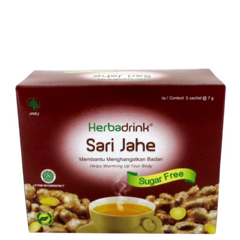 Jual Herbadrink Sari Jahe Sugar Free 5 x 7 gr | Shopee Indonesia