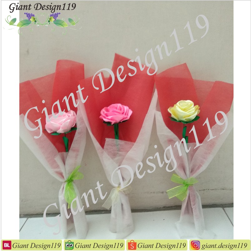 Jual Buket Bunga buket wisuda Bouquet bunga buket mawar satu tangkai ...