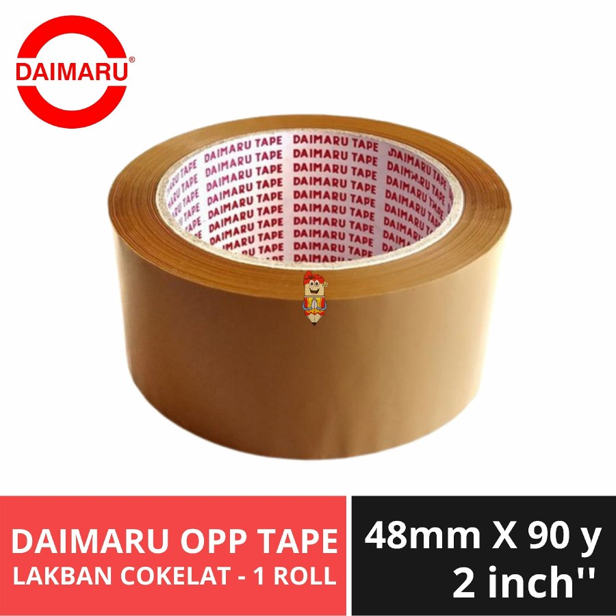 Jual Lakban OPP Daimaru 2 inch / 48mm x 90 yard COKLAT | Shopee Indonesia