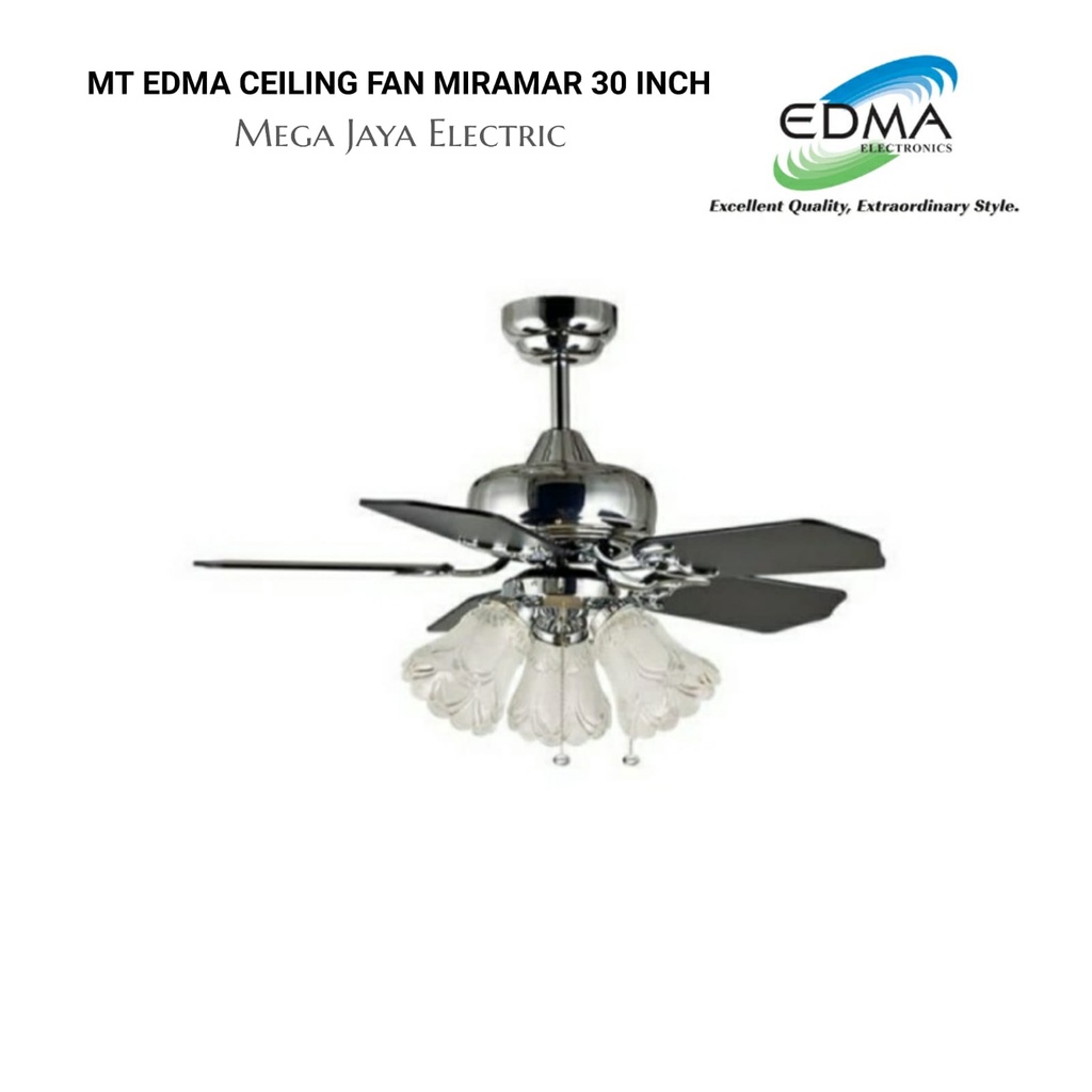 Jual MT EDMA CEILING FAN MIRAMAR 30 INCH / KIPAS LAMPU AC MOTOR / KIPAS ...