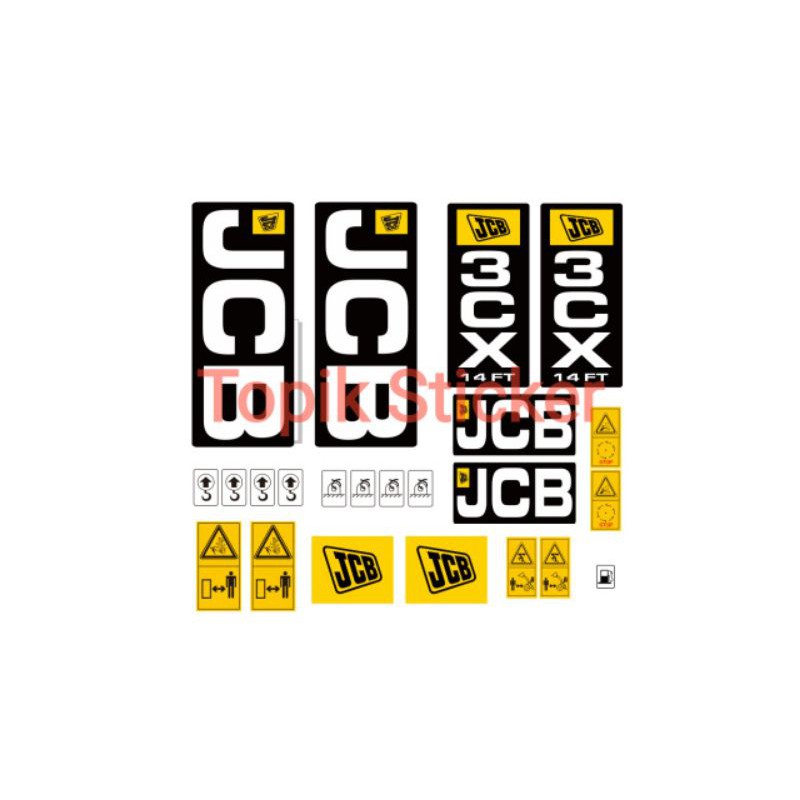 Jual Sticker BACKHOE LOADER JCB 3CX Stiker Alat Berat | Shopee Indonesia