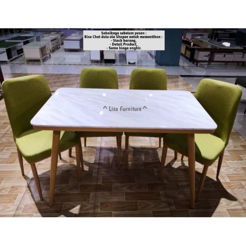 Jual Meja Makan Marmer Import|Meja Makan Marmer Import 4 Kursi|Meja ...