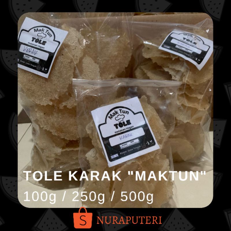 Jual TOLE KARAK 250gr - Kerupuk nasi/kerupuk gendar/karak mentah ...