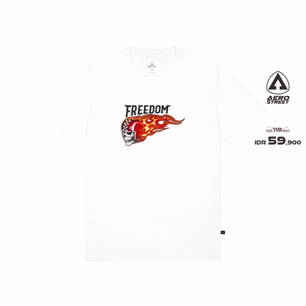 Jual Aerostreet T Shirt Freedom Putih T-Shirt Tshirt ABBAA | Shopee Indonesia