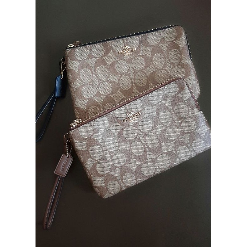 Jual Coach pouch double zip Large Indonesia|Shopee Indonesia