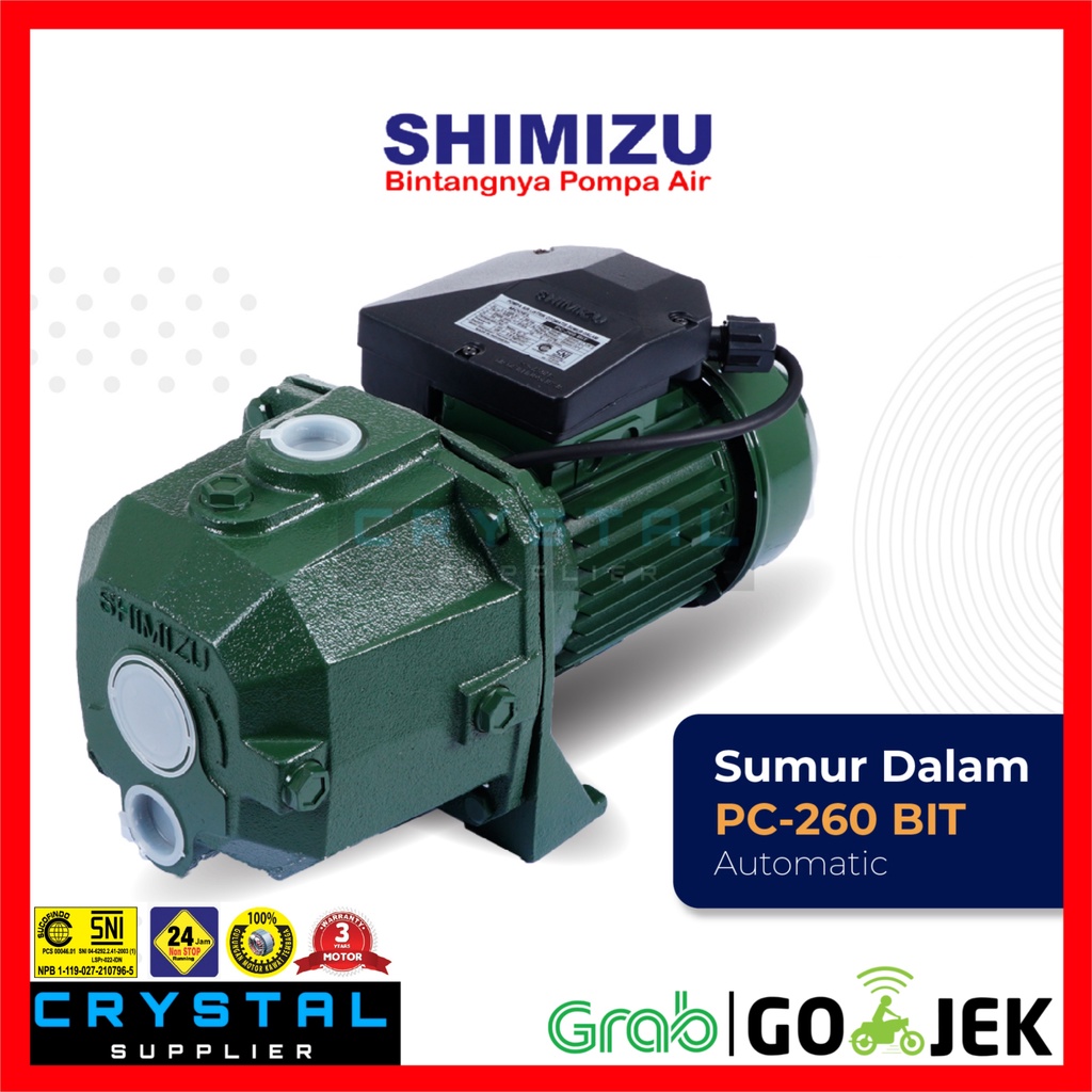 Jual JET PUMP SHIMIZU PC-260 BIT Pompa Air / PC260BIT Sumur Dalam 250 Watt | Shopee Indonesia