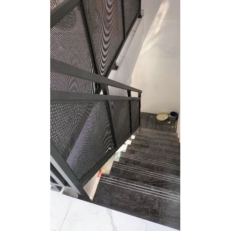 Jual balkon railing tangga pagar tangga perforated frame holow | Shopee ...