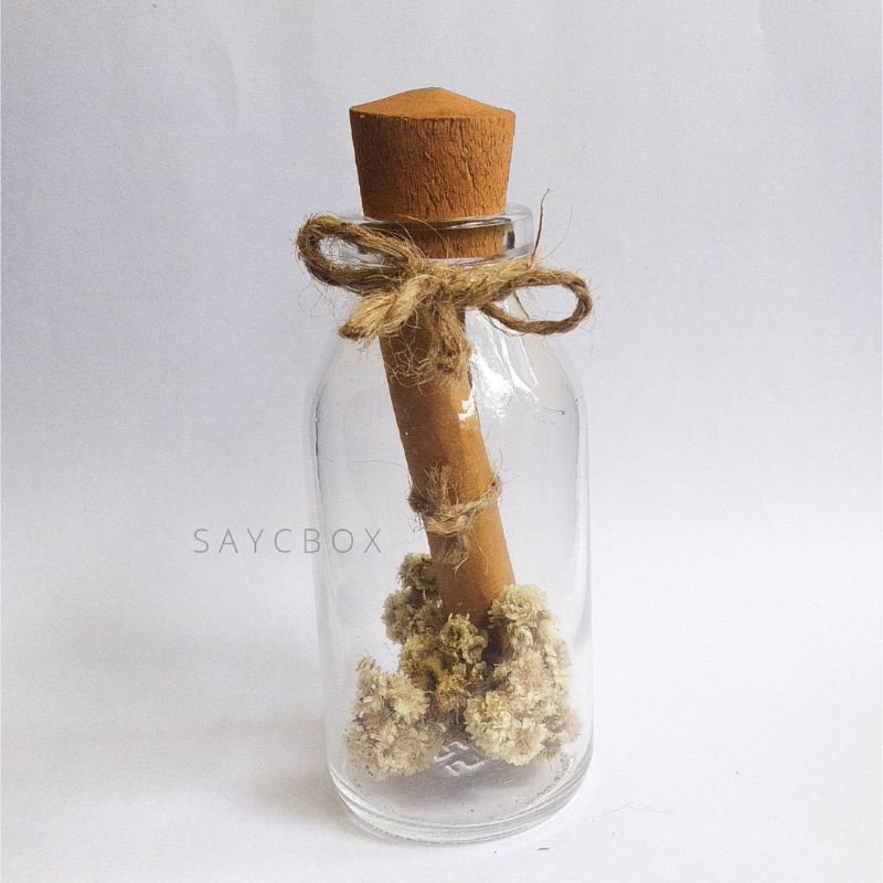 Jual Pesan dalam botol kaca tutup kayu 100ml 30ml message in bottle ...