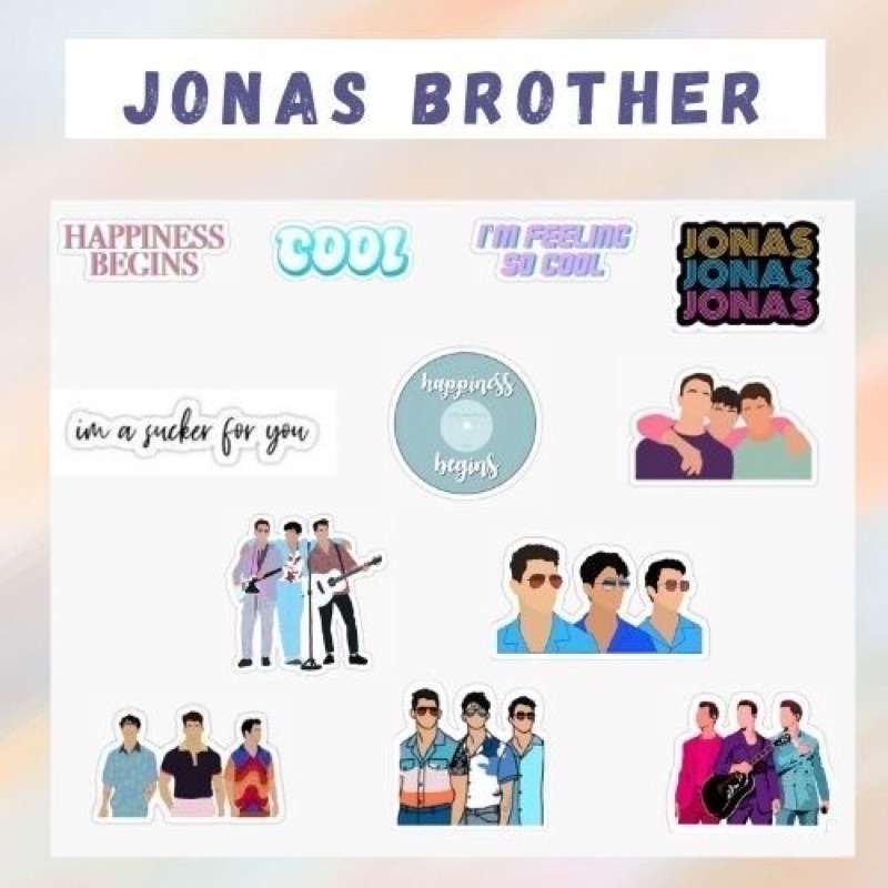 Jual JONAS BROTHER stickers | aesthetic sticker jonas brother ( 12pc ...