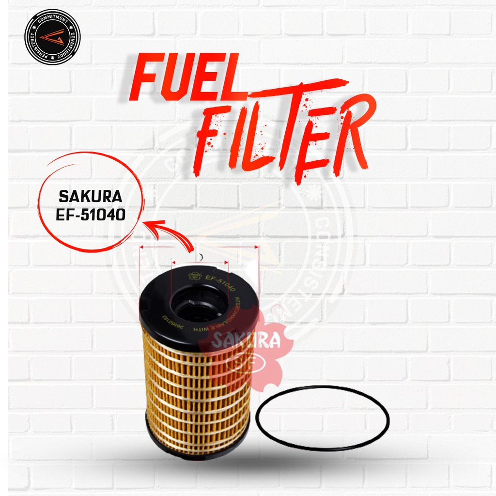 Jual Sakura Fuel Filter Solar EF-51040 / EF51040 / Sakura Filter Oli ...