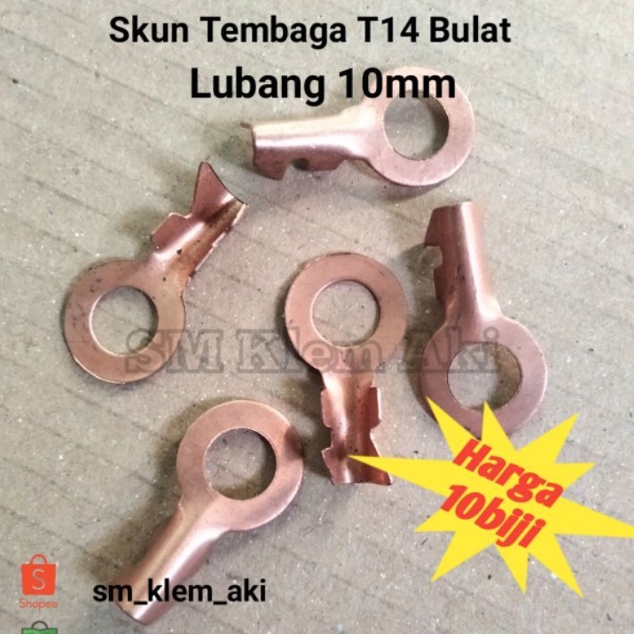 Jual Skun Kabel Tembaga | Skun ring T14 lubang 10mm | Shopee Indonesia