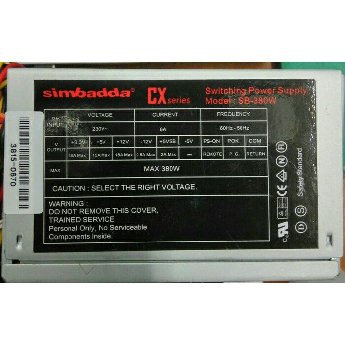 Jual Power Supply Mini Simbadda 380 Watt (TRAY) | Shopee Indonesia