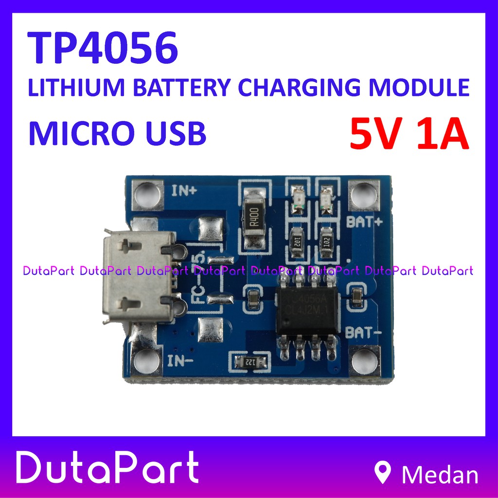 Jual TP4056 5V 1A Micro USB To Lithium Battery Charger Charging Module ...