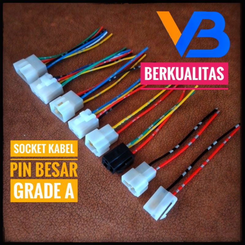 Jual Soket Kabel 2 3 4 6 Pin Besar Kabel Bintik Soket Kabel Motor Soket Kabel Mobil Socket Kabel ...