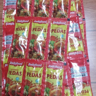 Jual saos sambal indofood pedas sachet / saos indofood / saos | Shopee ...