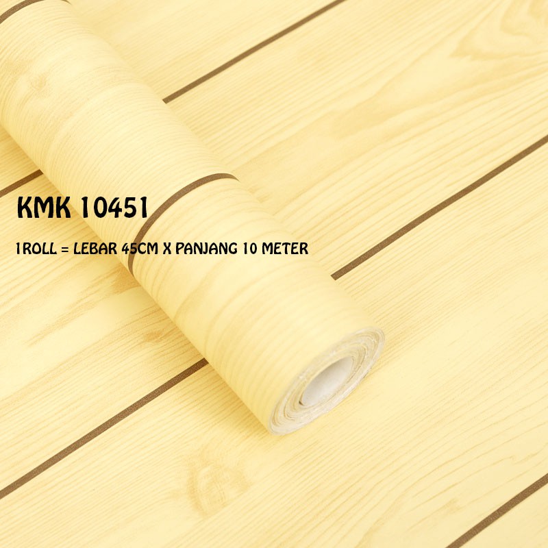 Jual WALPAPER STIKER DINDING KMK 10451 MOTIF KAYU CREAM KAYU GARIS KAYU ...