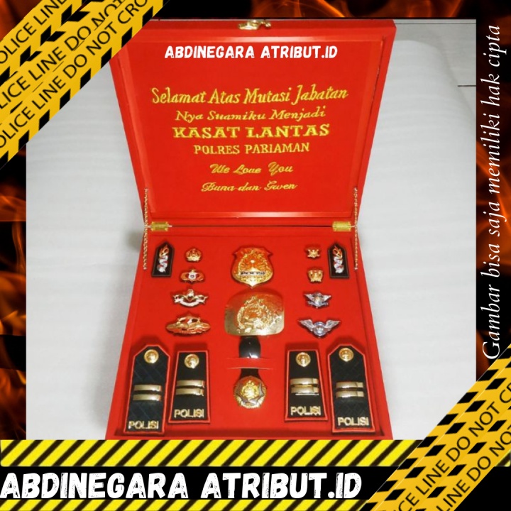 Jual Pangkat Polisi IPTU set PDH PDU Box Custom Perlengkapan Polri ...