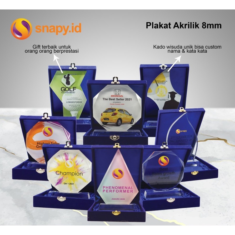 Jual CETAK PLAKAT AKRILIK ACRYLIC WISUDA TROPHY WEDDING MEDALI PIAGAM ...