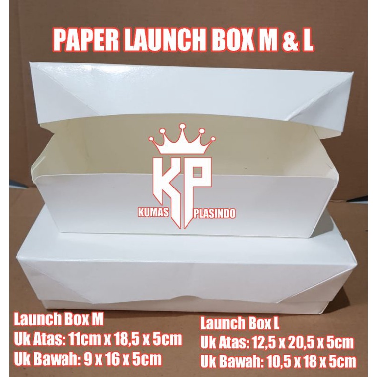 Jual isi 50pcs Paper Launch Box M ( Medium ) & L ( Large ) | Shopee ...