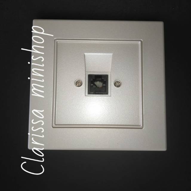 Jual Telephone socket outlet Broco Plano Pearl white Colokan telepon ...