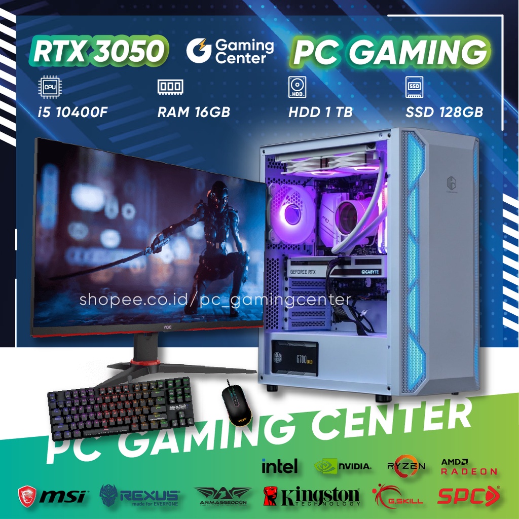 Jual PC Gaming Fullset i5 VGA RTX 3050 Ram 16GB Hdd 1TB Komputer Rakitan Gaming Berat Siap Pakai ...