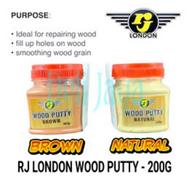 Jual Dempul Kayu Wood Putty Plamir Kayu RJ 200 gram | Shopee Indonesia