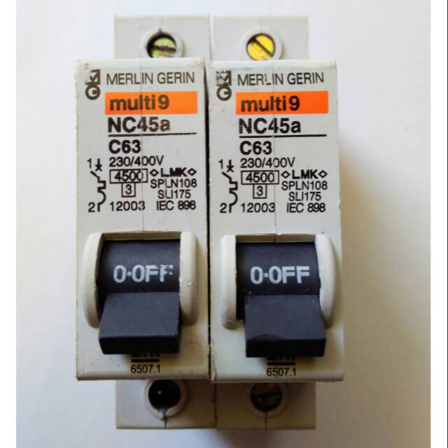 Jual Merlin Gerin multi9 NC45a C63 MCB Breaker 63 A | Shopee Indonesia