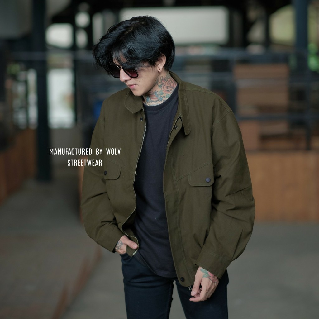 Jual Jaket Pilot Canvas | Jaket Flight Classic | Shopee Indonesia