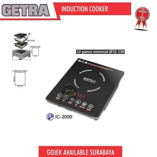 Jual KOMPOR INDUKSI INDUCTION COOKER GETRA IC 2000 MEJA TANAM TOUCH ...