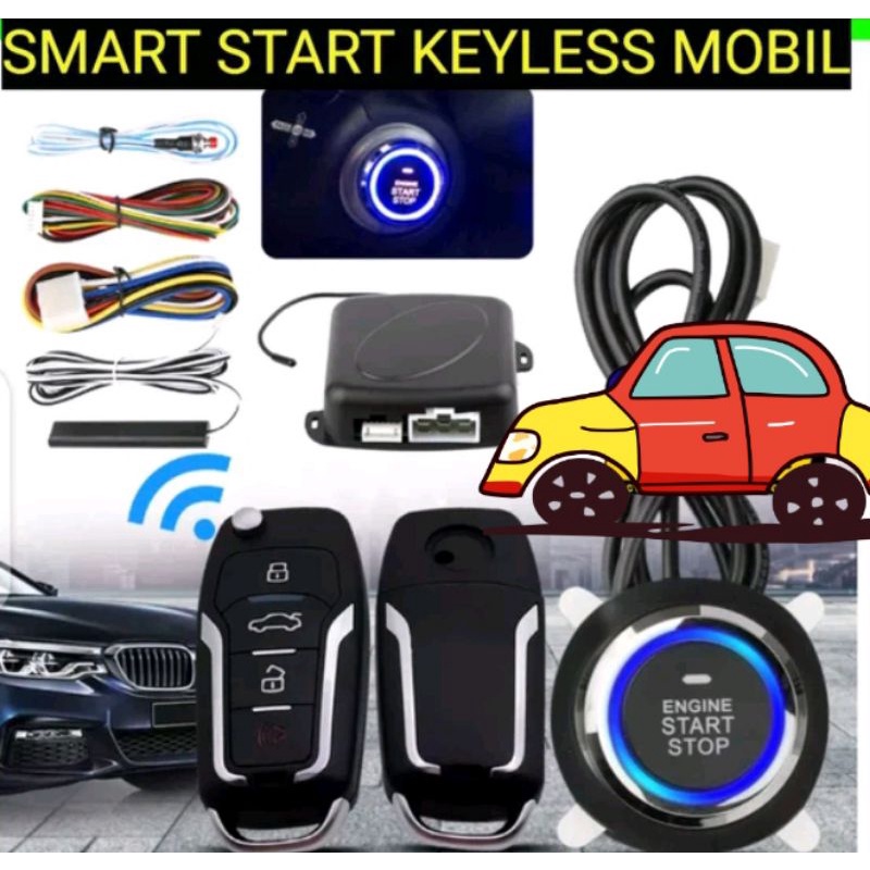 Jual Engine Start Stop Keyless Push Buttom Universal Lock And Unlock ...