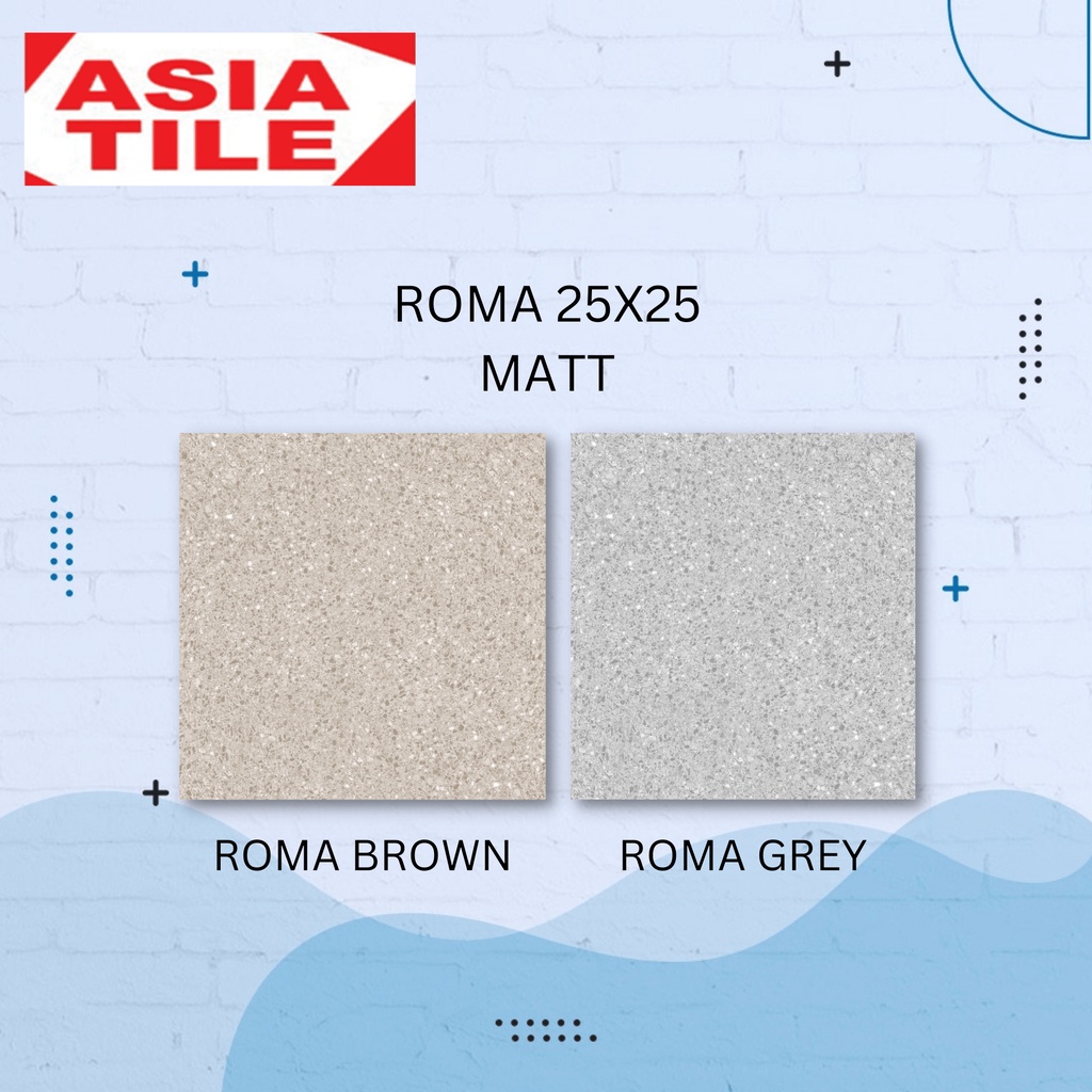 Jual KERAMIK PLATINUM ASIA TILE 25X25 ROMA / LANTAI KAMAR MANDI MATT ...
