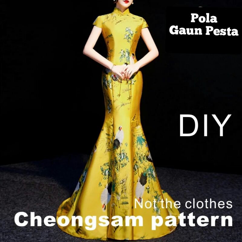 Jual Pola Jadi Gaun Pesta Cheongsam Pola Instan Gaun Pesta Cheongsam ...
