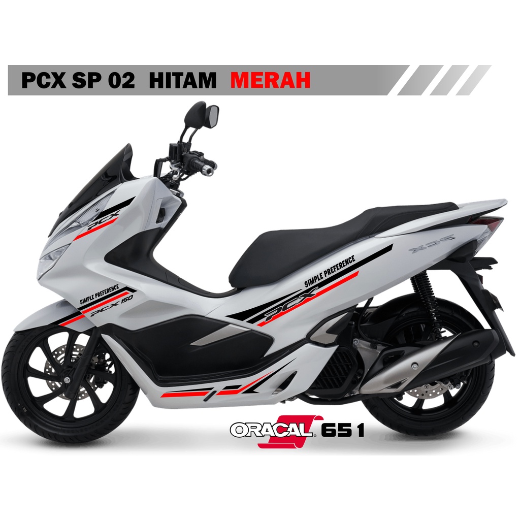 Jual STIKER PCX 150 PUTIH CUTING STICKER STRIPING SPORTY | Shopee Indonesia