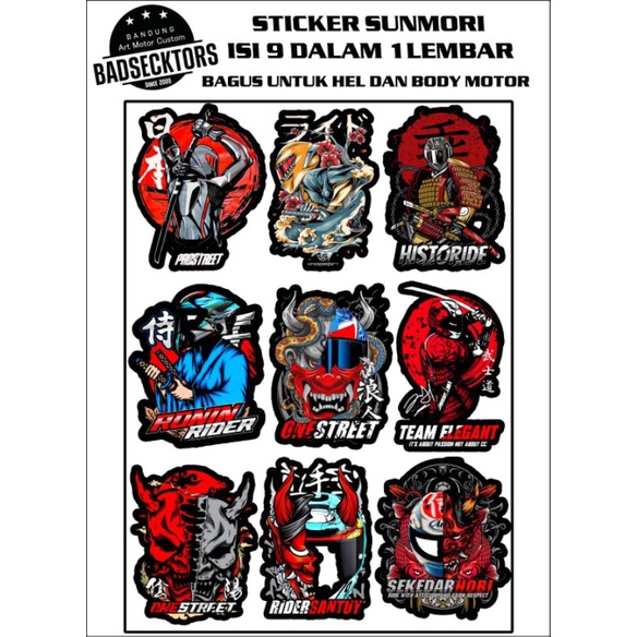 Jual STICKER ANTI AIR SUNMORI ISI 9 SATU LEMBAR KEREN | Shopee Indonesia
