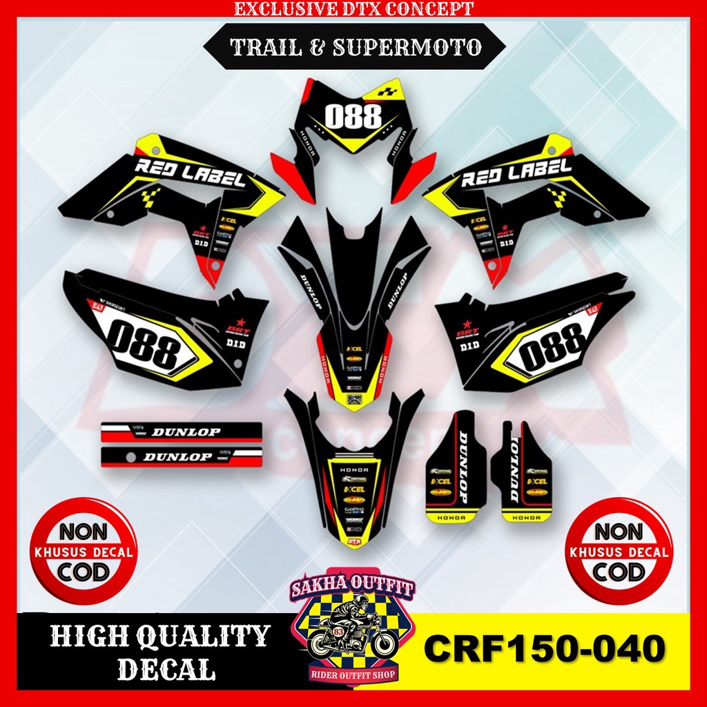 Jual Decal CRF decal CRF 150 L full body stiker motor trail stiker ...