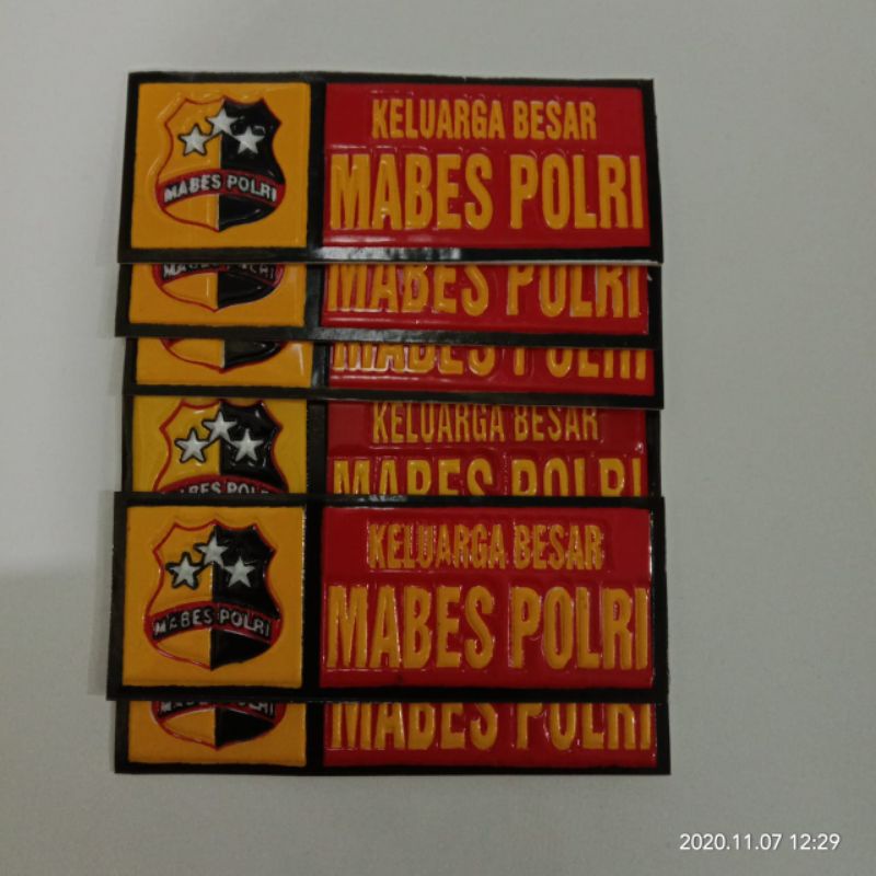 Jual Stiker plat embos Mabes Polri| Stiker plat motor Mabes Pol ...