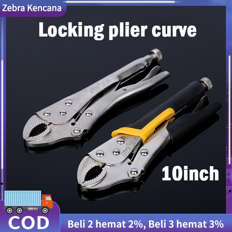 Jual Tang Jepit Buaya bengkok - Locking plier curve - Curved Lock Grip ...